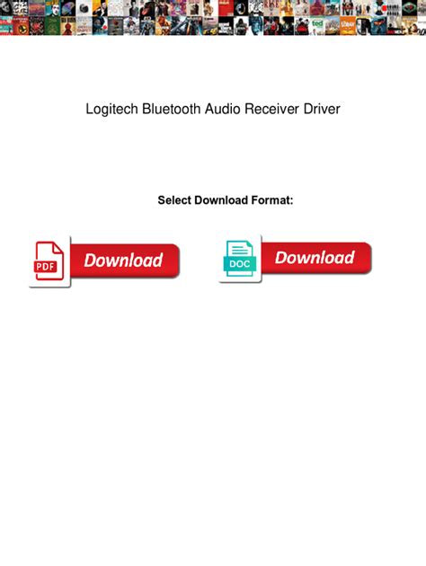 Fillable Online Logitech Bluetooth Audio Receiver Driver Logitech