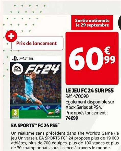 Promo Le Jeu Fc 24 Sur Ps5 Ea Sports Fc 24 Ps5 Chez Auchan ICatalogue Fr