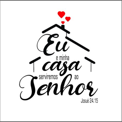 Adesivo Decotrativo Eu E Minha Casa Serviremos Ao Senhor em Promoção na