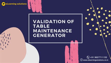 Validation Of Table Maintenance Generator SAP ABAP