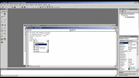checkbox in visual basic 6 0 youtube