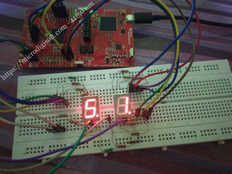 2 Digit 7 Segment Display 00 99 With MSP432 Microcontroller