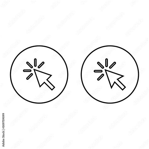 Click Arrow Icon Simple Cursor Icon Computer Mouse Click Cursor Black