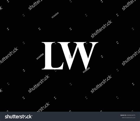 Lw Letter Logo Design Vector Template Stock Vector Royalty Free