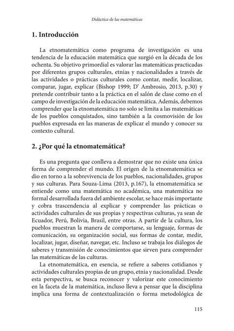 SOLUTION Etnomatem Tica Una Alternativa Para La Ense Anza Y El