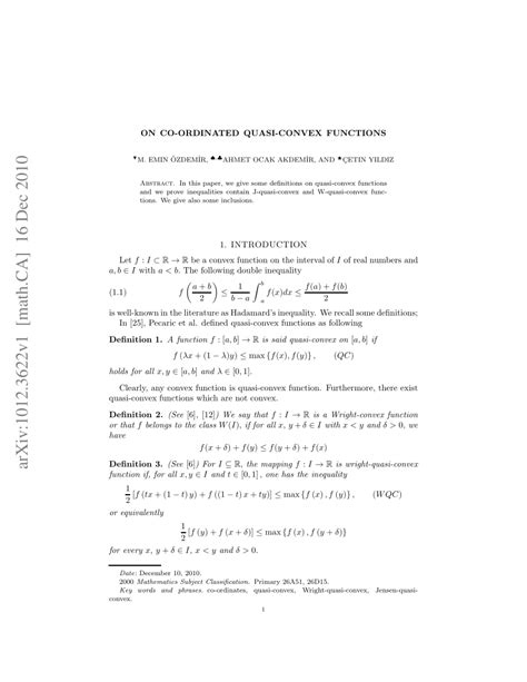 pdf on co ordinated quasi convex functions