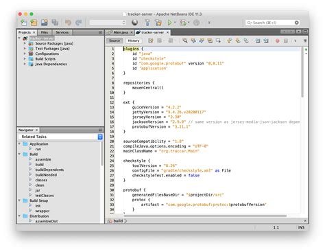 build in netbeans traccar