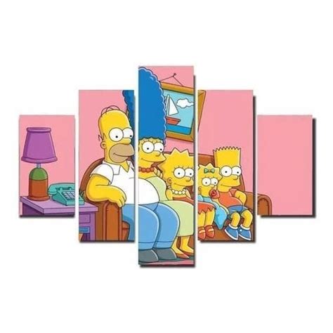Quadro Decorativo Simpsons Homer Familia Mosaico Personalizado Sala