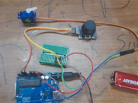 using joystick to control a micro servo arduino project hub