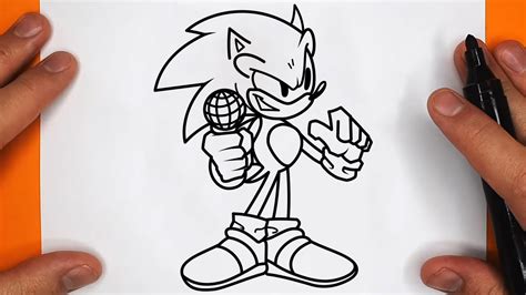 Como Dibujar A Sonic Friday Night Funkin Fnf Paso A Paso F Cil Y