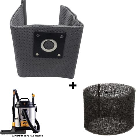 Kit Filtro Pano Para Aspirador Wap Gtw Inox 20 Original Shopee Brasil