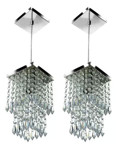 Kit Lustres Pendente De Cristal Acrilico Spark Maravilhoso Cor
