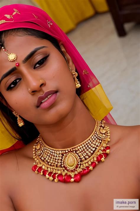 IMake Porn Indian Girl Jewellery Naked Messed Hairs Shaved Pussy Bride