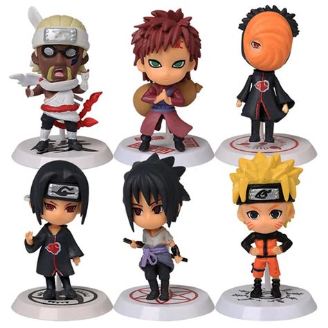 Clássico Estatueta 6 pçs set Naruto PVC Action Figure Coleção