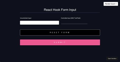 React Hook Form Controller Codesandbox