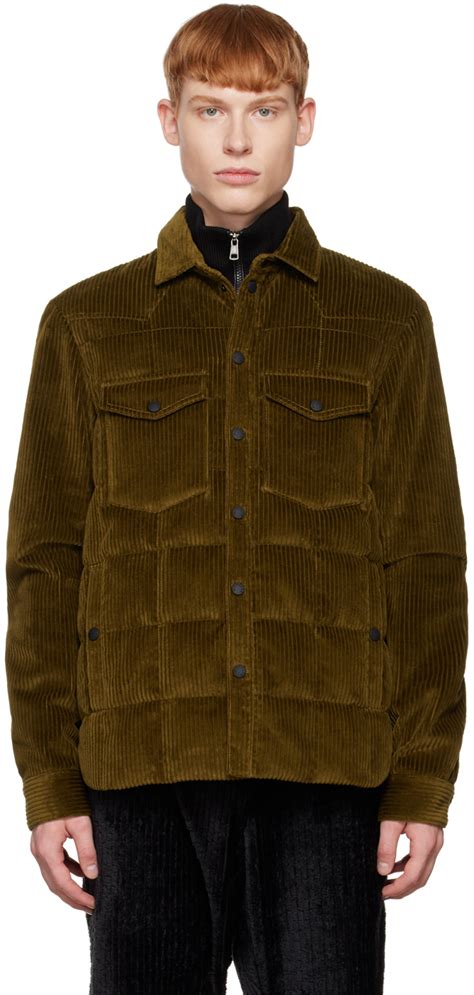 Moncler Grenoble Blouson Gelt brun rembourré en duvet SSENSE France