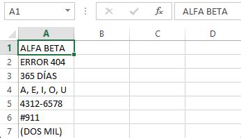 Tipos De Datos En Excel Texto Image To U