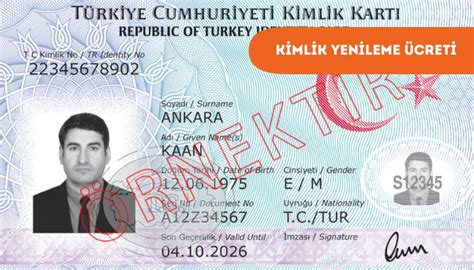 Kimlik Yenileme Creti G Ncel Engelli