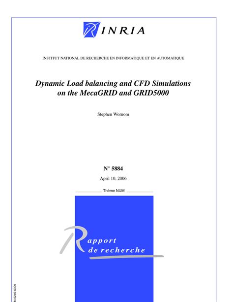 pdf dynamic load balancing and cfd simulations on the mecagrid and grid5000