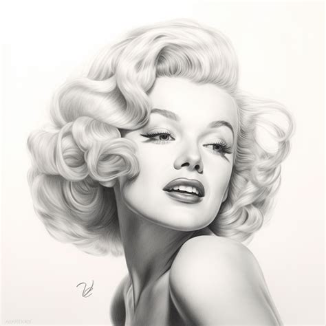 Marilyn Monroe Pen Drawing