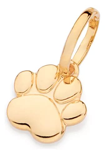 Pingente Pata De Pet 18k 542767 Rommanel Cor Dourado MercadoLivre