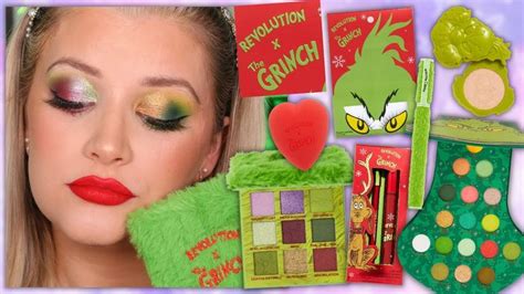 The Grinch X Makeup Revolution Collection Eyeshadow Palettes Lip Kit