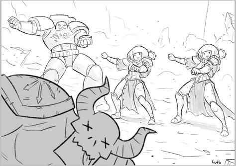 Adeptus Astartes And Adepta Sororitas Warhammer K Drawn By