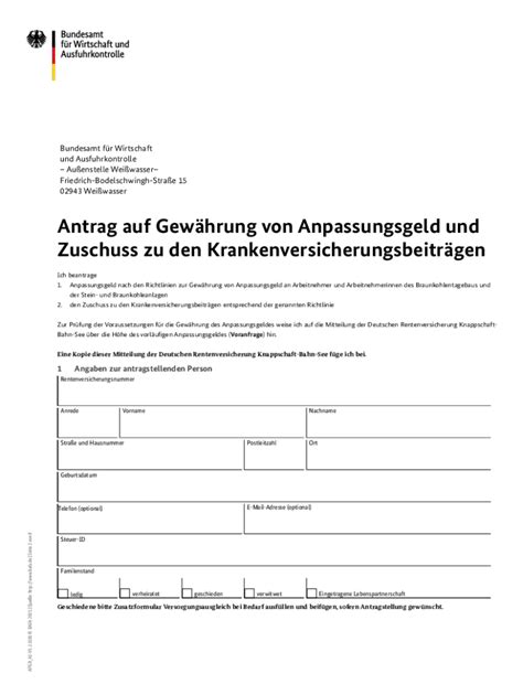 Ausfüllbar Online Richtlinien zur Gewhrung von Anpassungsgeld an