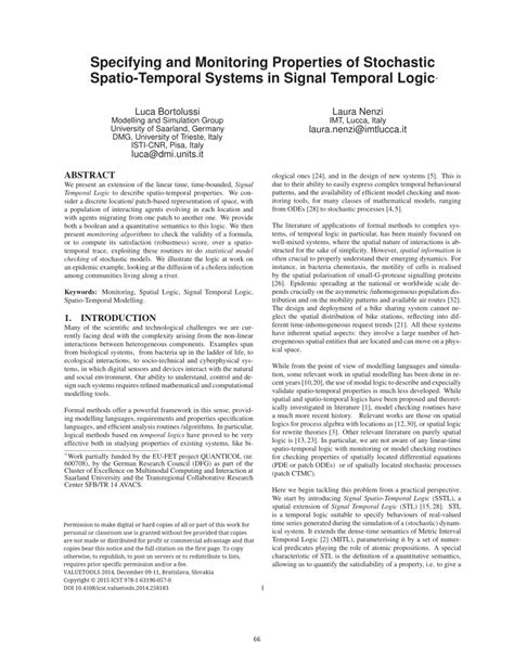 pdf specifying and monitoring properties of stochastic spatio temporal systems in signal