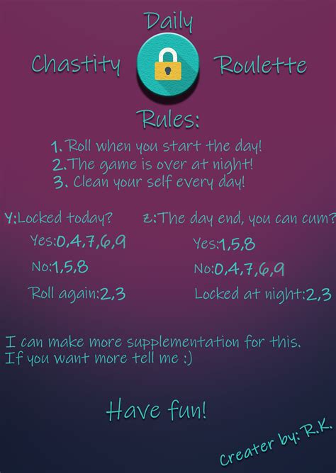 Daily Chastity Roulette Fap Roulette
