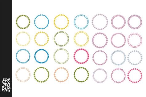 Circle Ornamental Frames Set Bundle Graphic By Arsa Adjie Creative
