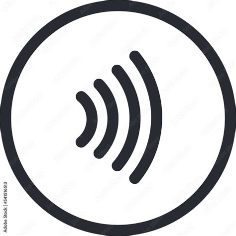 Nfc Icon Contactless Wireless Pay Sign Logo Nfc Technology Contact