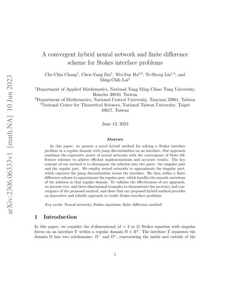 a convergent hybrid neural network and finite difference scheme for stokes interface problems