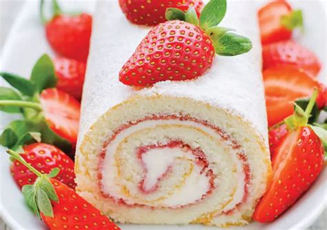 Gâteau Roulé aux fraises thermomix Cuisine Momix