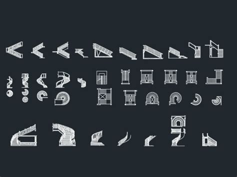 Bloques Escaleras De Manera En Autocad Cad Kb Bibliocad