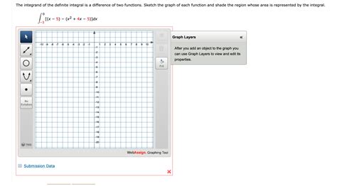 solved the integrand of the definite integral is a difference of two functions sketch the