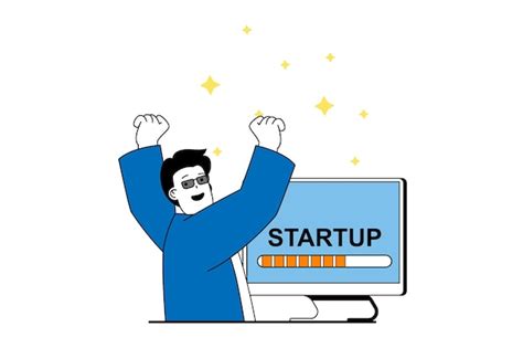 Premium Vector Startup Business Concept With People Scene In Flat Web