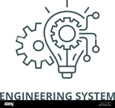 Engineering System Symbol Leitung Vektor Engineering System Umrisse