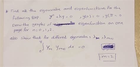 solved find all the eigenvalue and eigenfunctions for the