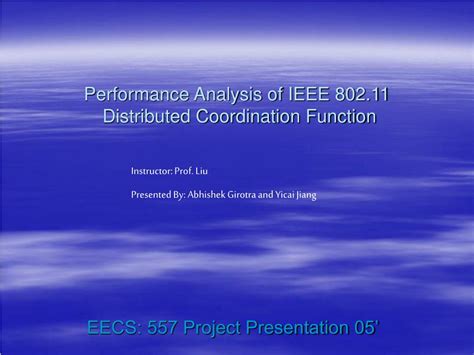 ppt performance analysis of ieee 802 11 distributed coordination function powerpoint