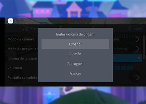 Cómo cambiar el idioma en Roblox