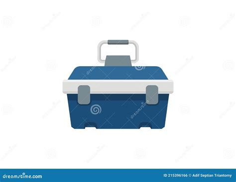 Blue Tool Box Simple Flat Illustration Stock Vector Illustration Of