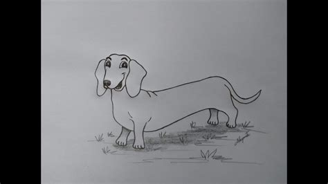 Como Dibujar Un Perro Salchicha En Caricatura How To Draw A Sausage