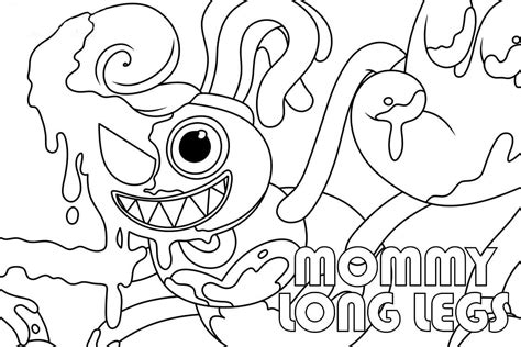 Poppy Playtime Mommy Long Legs Coloring Page Free Printable Coloring