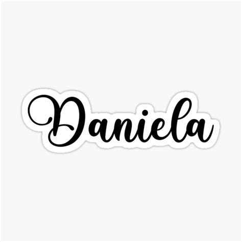 Daniela Name Handwritten Calligraphy Sticker For Sale By
