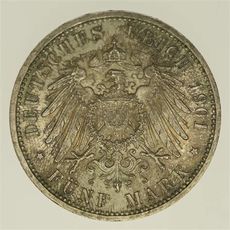 Preussen Wilhelm II 5 Mark 1901 Pro Aurum Numismatik