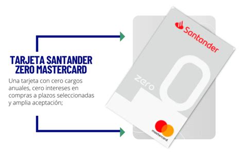 Tarjeta de crédito Santander Zero Mastercard Avante Sites