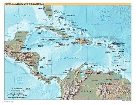World Map With Central America United States Map