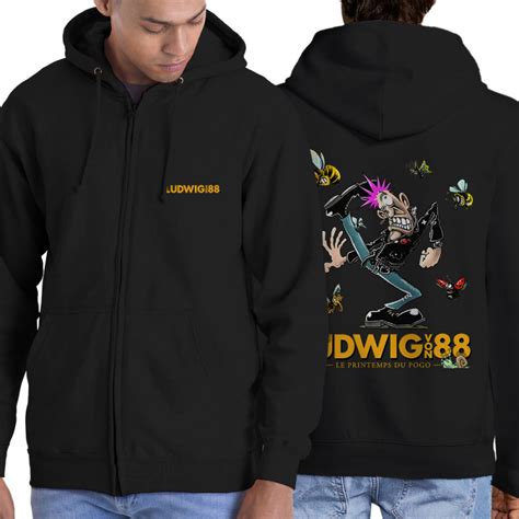 Sweat homme à capuche zippé Le printemps du pogo 2
