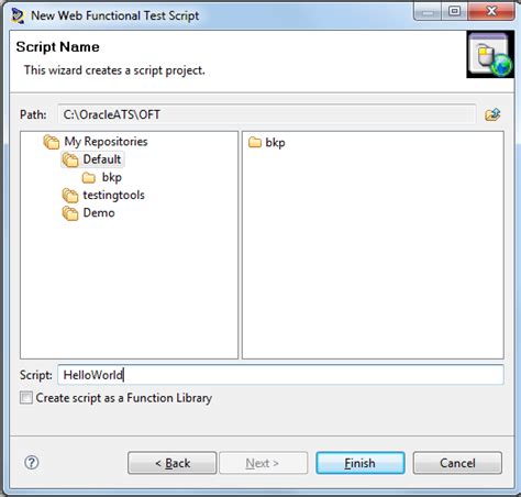 steps to create your first script in openscript oats testing tools